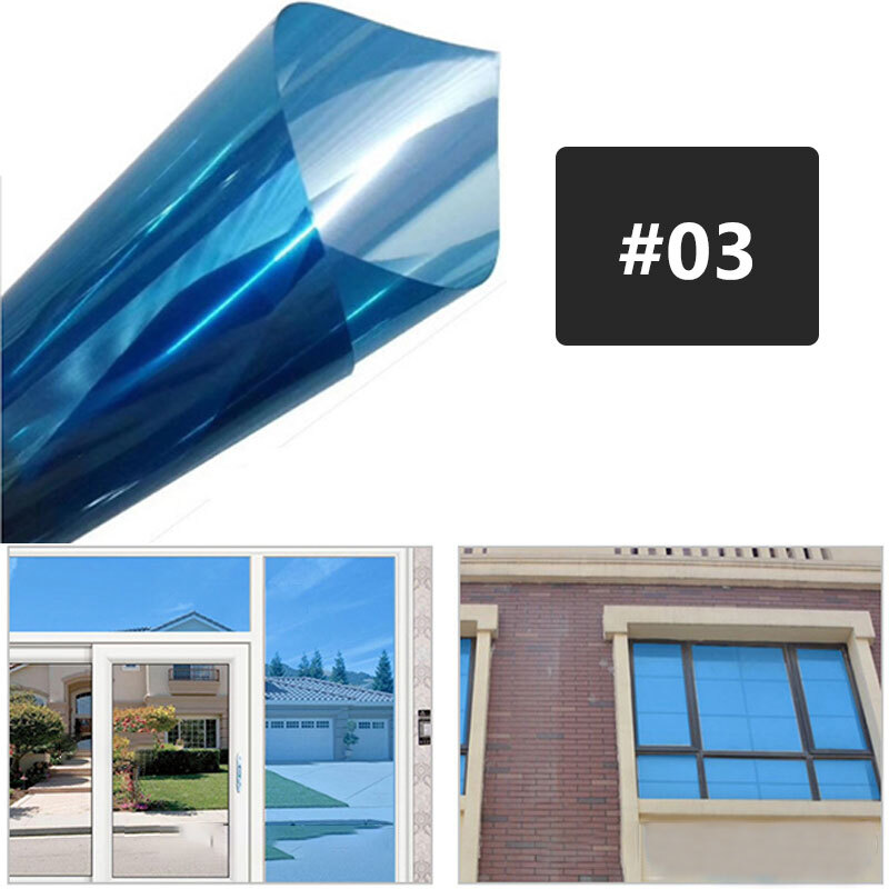 One Way Mirror Window Film Heat UV Reflective Sun Shade Tint Foil Glass ...