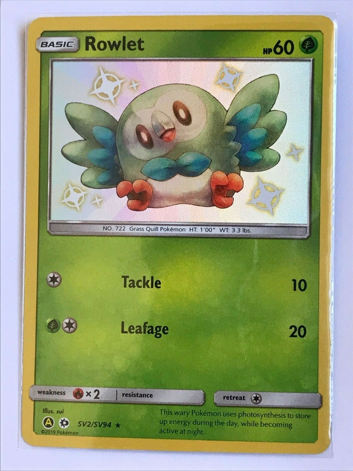 Shiny Rowlet Pokemon Card - Printable Cards