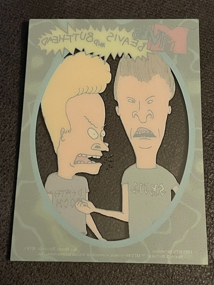 Beavis and Butt-Head 1993 Wizard Magazine Clear Cell Acetate Promo Card ...