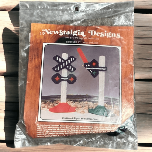 VTG 70s Handmade Needlepoint Art Unisex Semaphore Traffic Signal | eBay
