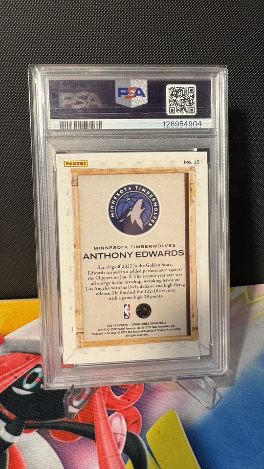 2021-22 Court Kings Anthony Edwards Blank Slate PSA 10 *** Pop 19 ** | eBay