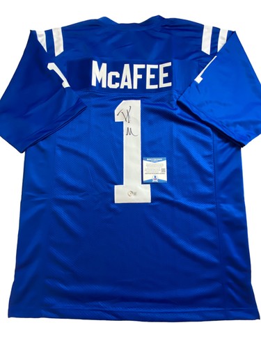 PAT MCAFEE SIGNED INDIANAPOLIS COLTS CUSTOM JERSEY BECKETT BAS COA ...