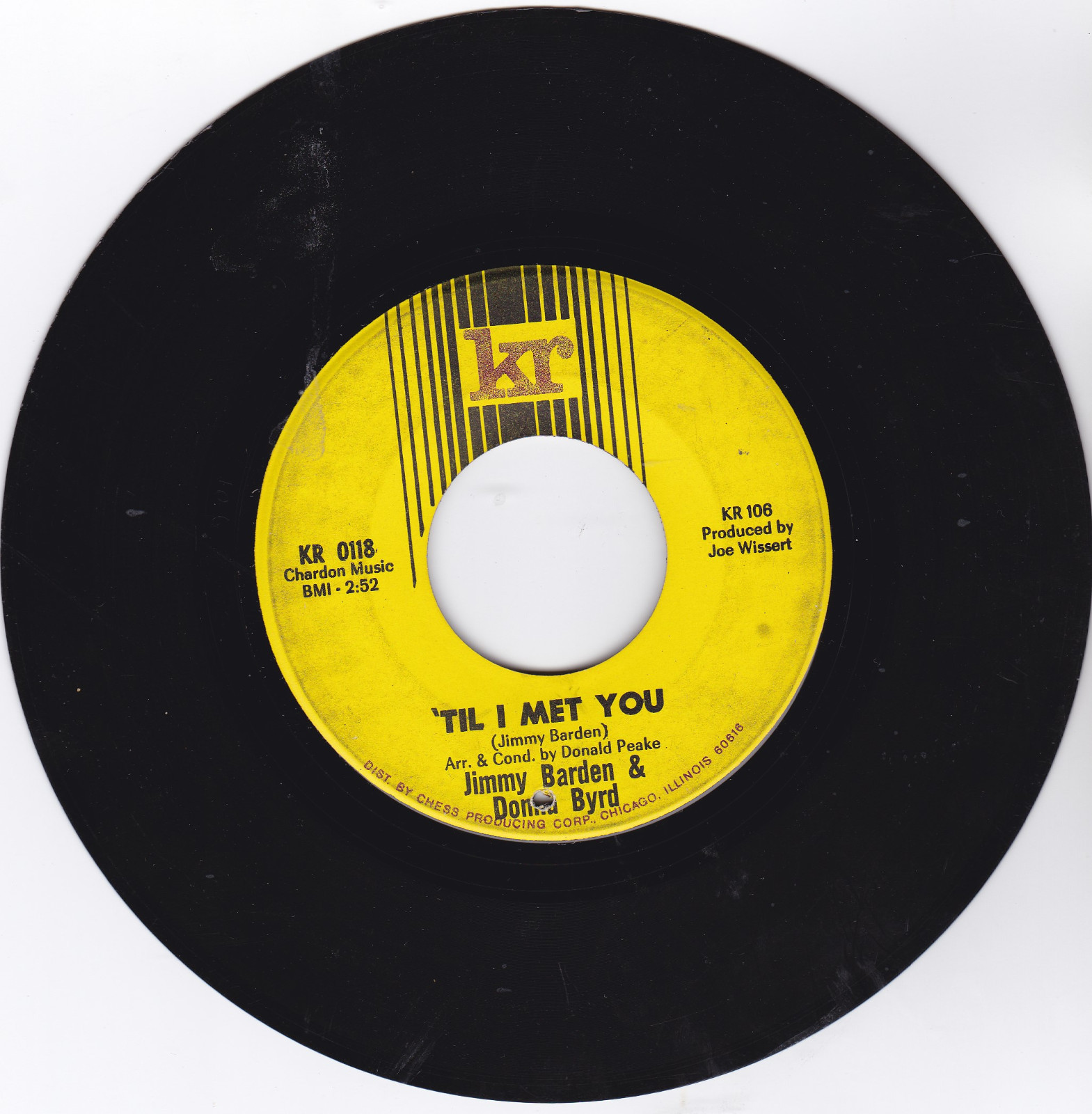 JIMMY BARDEN & DONNA BYRD-KR118 NORTHERN SOUL 45RPM TIL I MET YOU VG+ ...