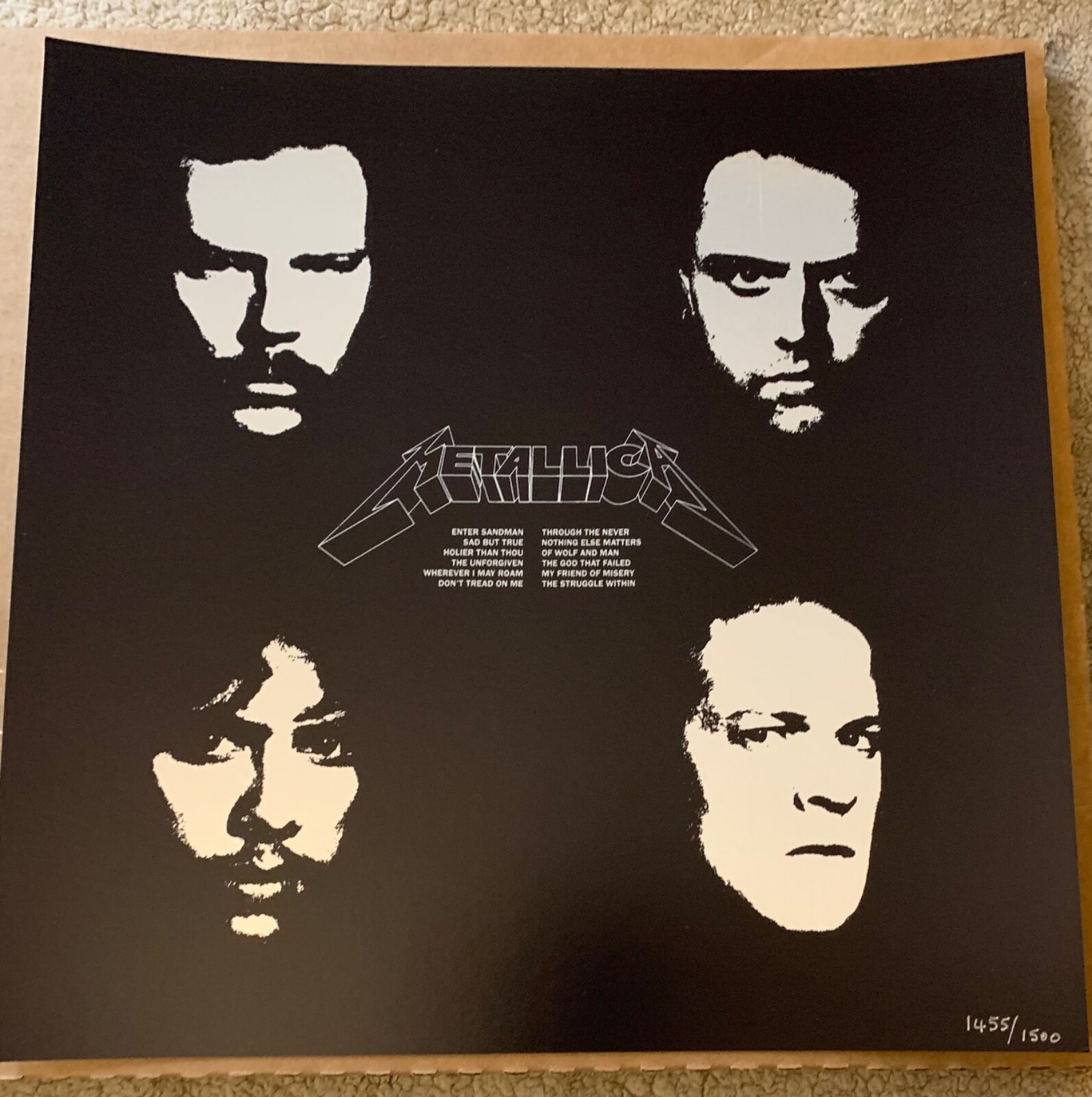 Metallica Black Album Faces