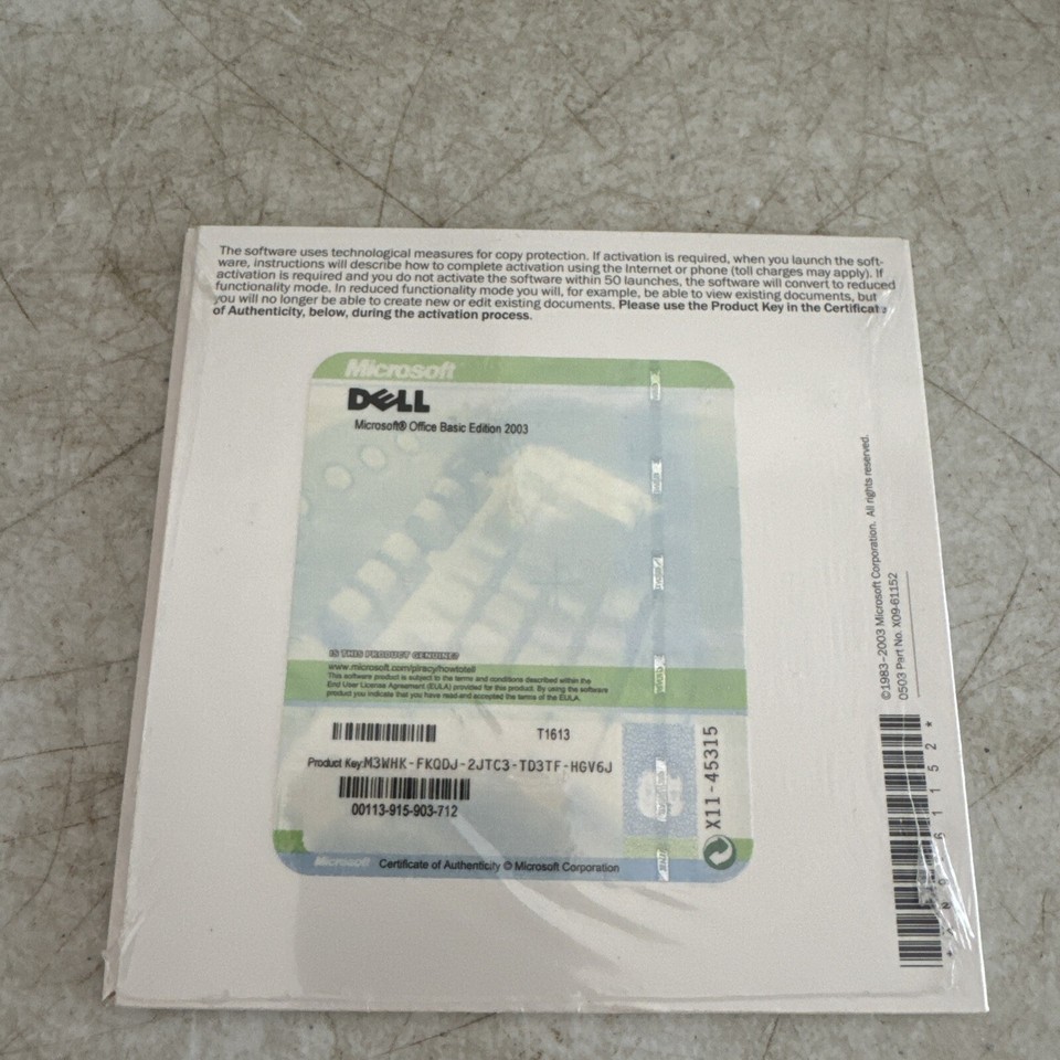 MICROSOFT OFFICE 2003 BASIC EDITION - CD w/ PRODUCT KEY, GENUINE ORIGINAL | eBay