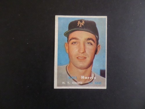 1957 TOPPS GAIL HARRIS NY GIANTS BASEBALL CARD #281 HI EX BV $20.00 ...
