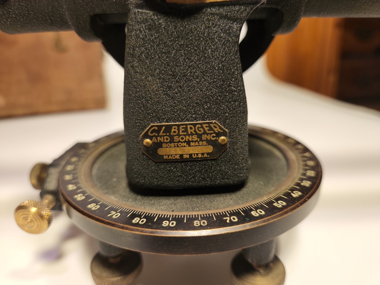 Vintage Berger Engineering Instruments Surveying Transit-Level Boston ...