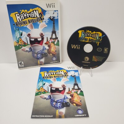 Rayman Raving Rabbids 2 (Nintendo Wii, 2007) Complete With Manual ...