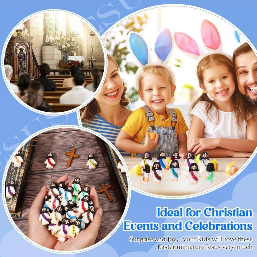100 Pcs Mini Jesus Figures Jesus Loves You Original Design Jesus Toys ...