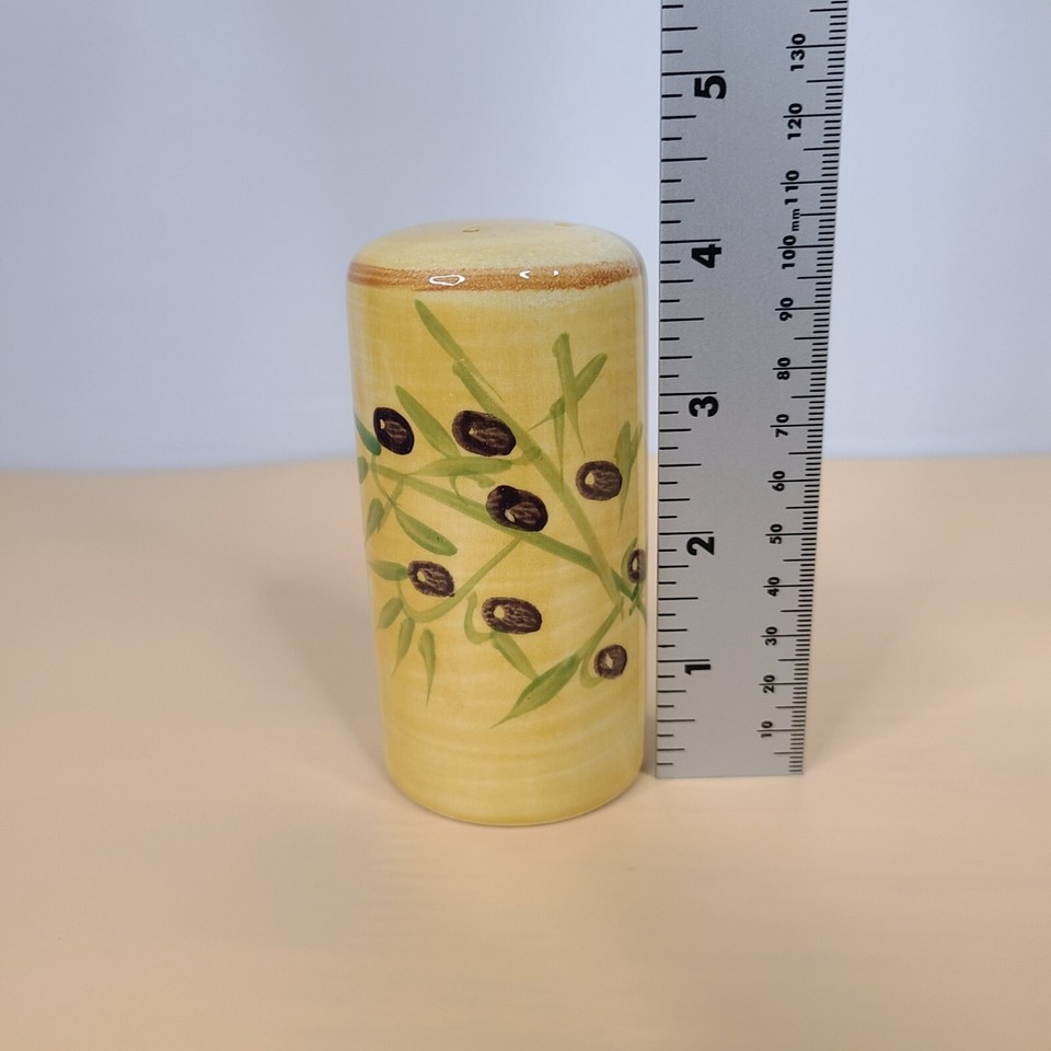 Ceramic Salt and Pepper Shakers Yellow with Olives - Tuscan Design 4 ...