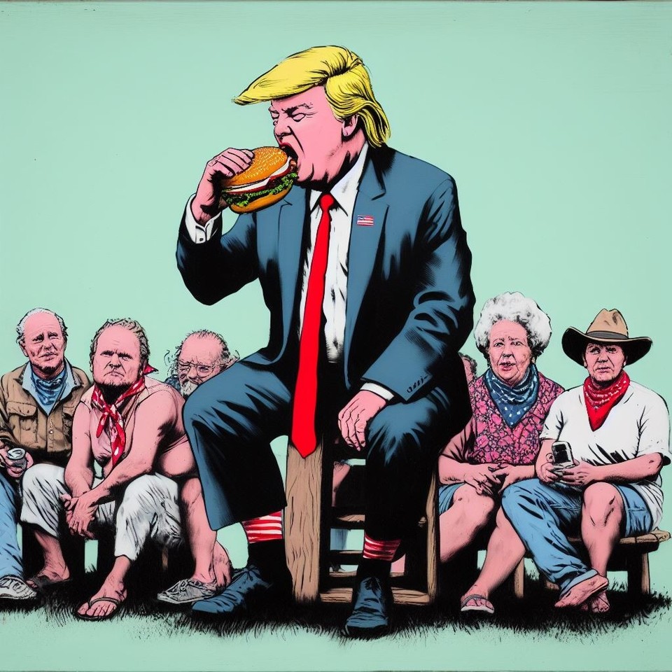 Banksy Style Donald Trump Charicature | eBay