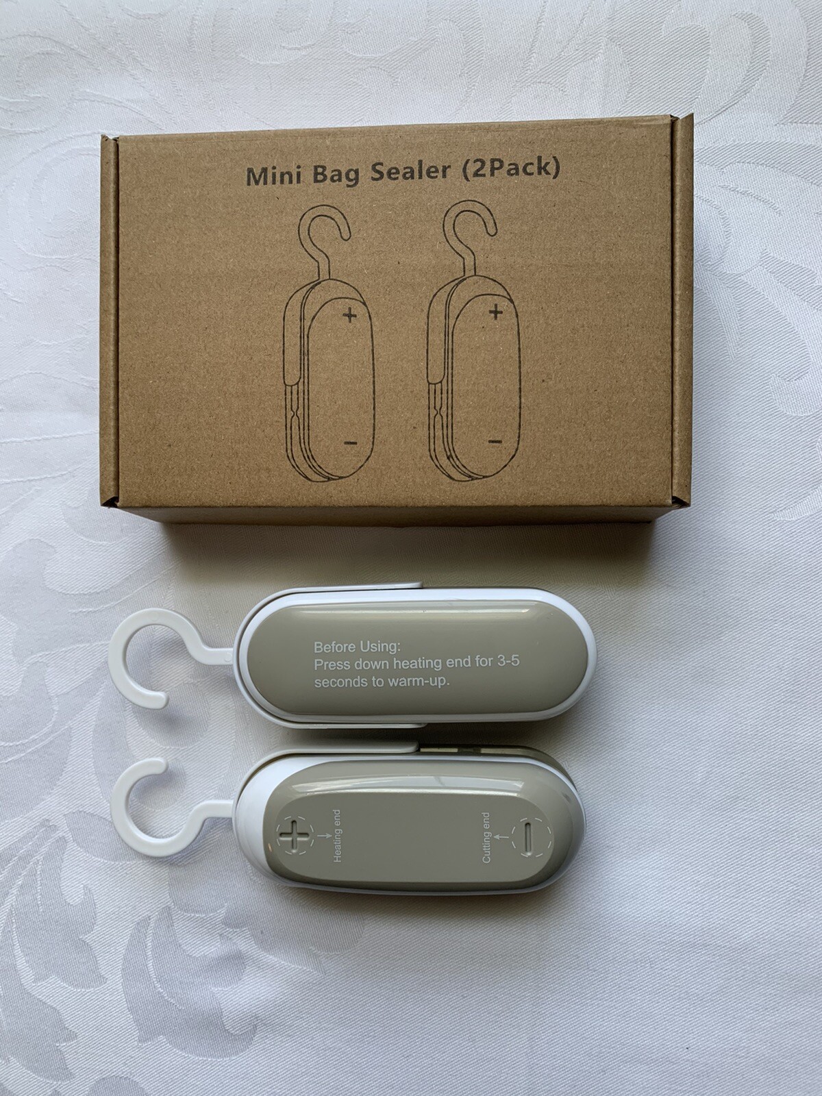 2 Pack Portable Mini Heat Sealer Handheld Sealing Machine for Plastic ...