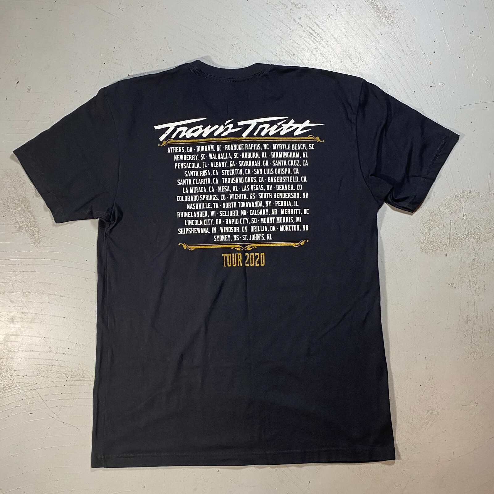 Travis Tritt 2020 Tour Black 2 Sided T-Shirt Adult Size Medium Country ...