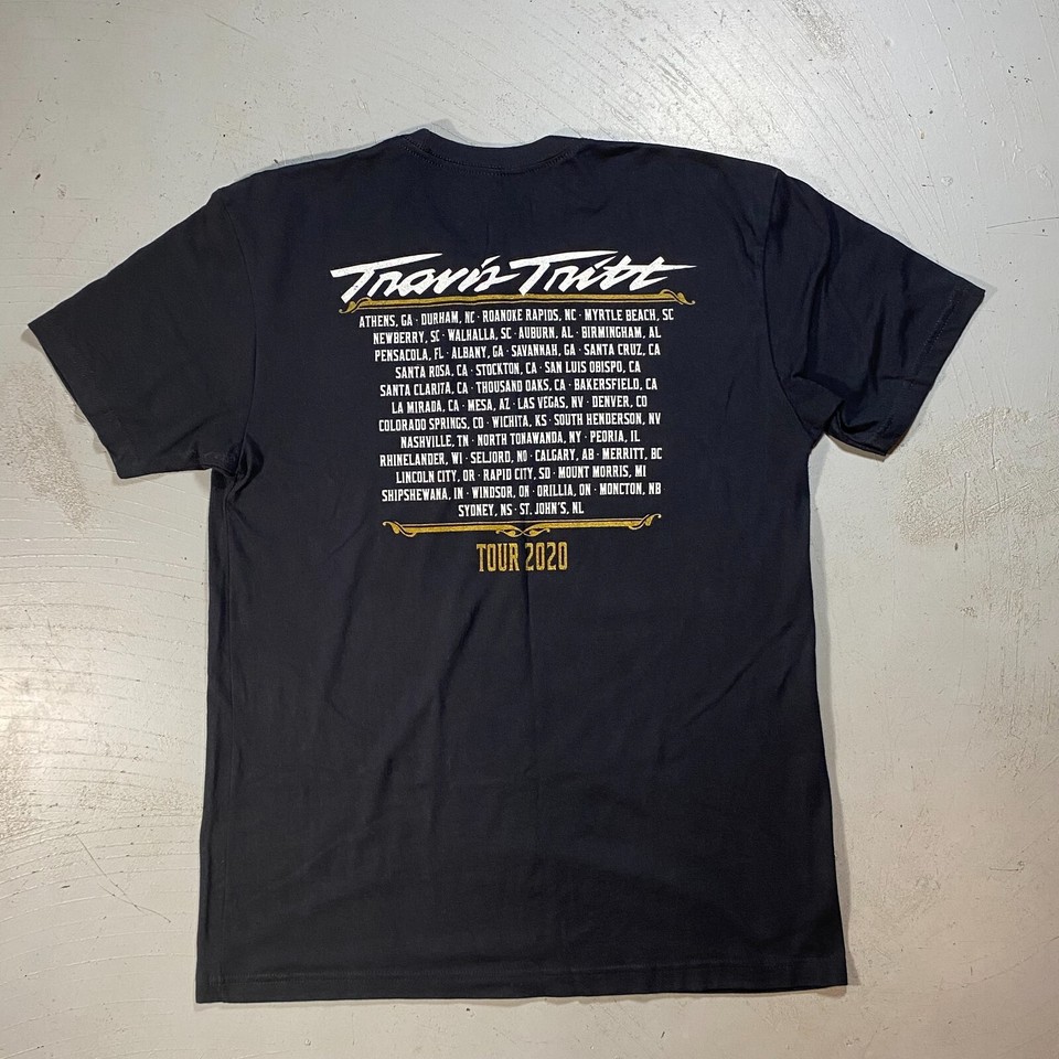 Travis Tritt 2020 Tour Black 2 Sided T-Shirt Adult Size Medium Country ...