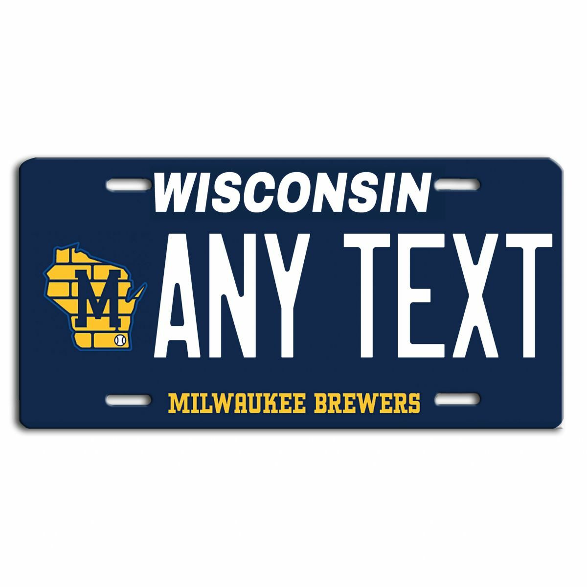 Wisconsin Milwaukee Brewers License Plate Tag Custom Personalized ANY ...