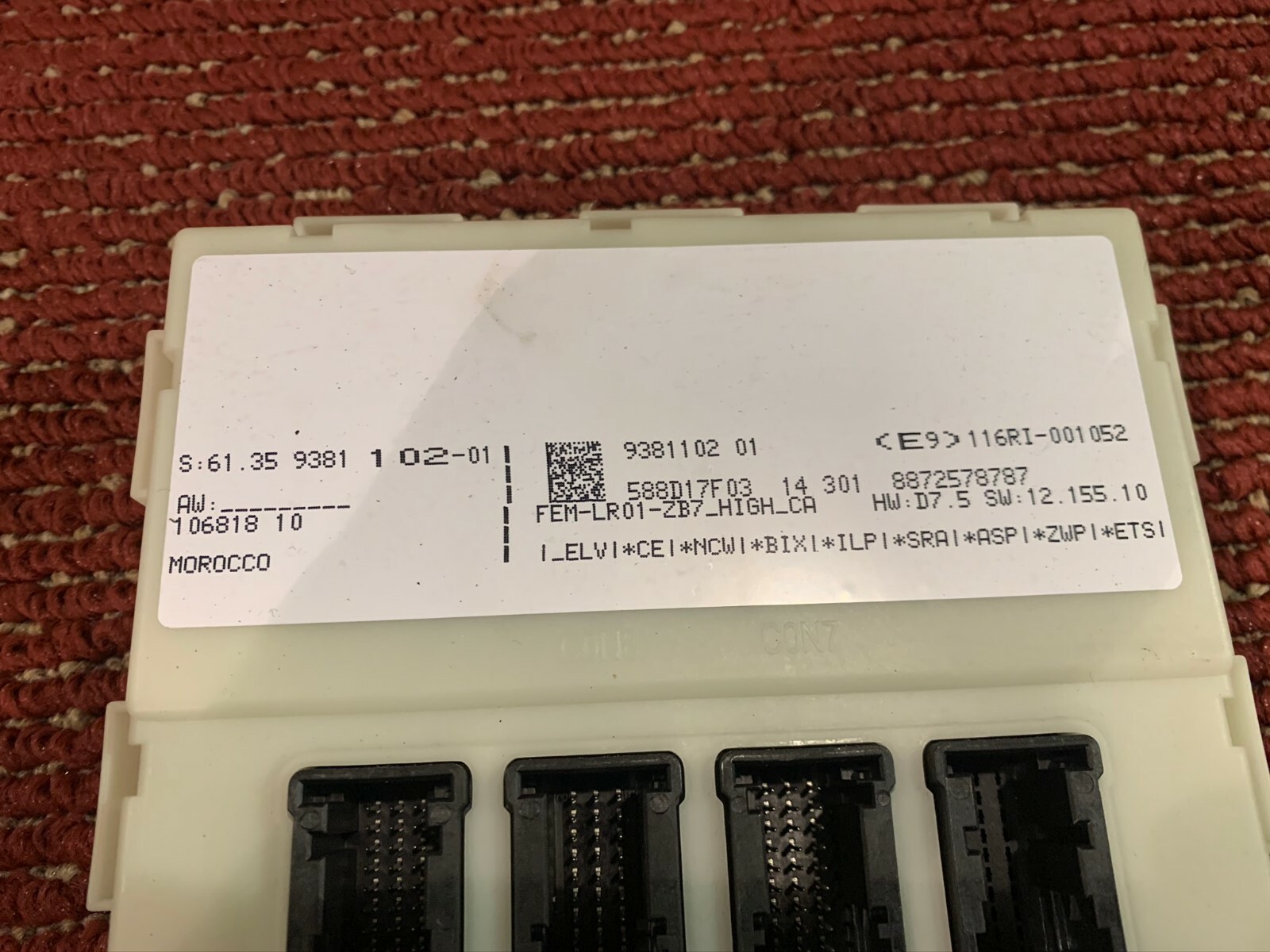 BMW F30 F32 F36 N55 ECU DME ENGINE COMPUTER KEY IGNITION CONTROL MODULE ...