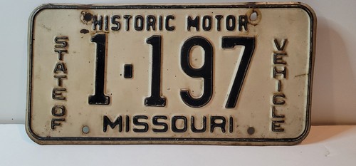 Historic Vehicle License Plate - Missouri - Number 1-197 | eBay