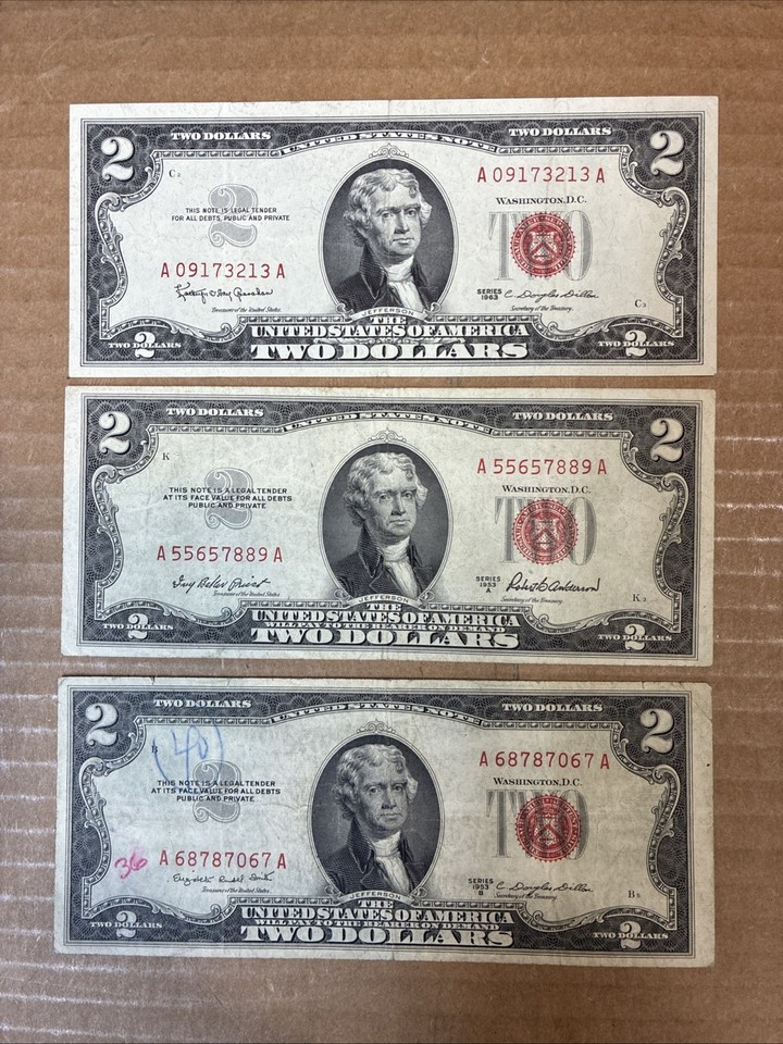 Jefferson Two Dollar Bills, US Notes | eBay