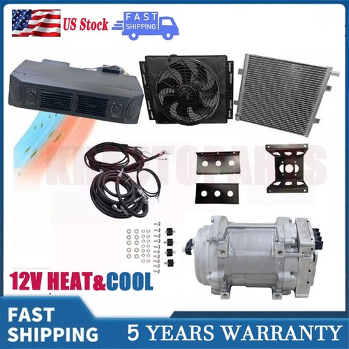 12V Heat&Cool Truck Air Conditioner Underdash Electric RV AC Unit ...