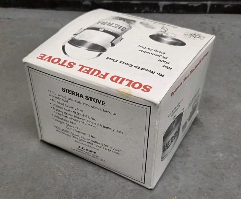 Vintage Sierra Stove solid fuel Camp Camping Backpacking stove ZZ Corp ...