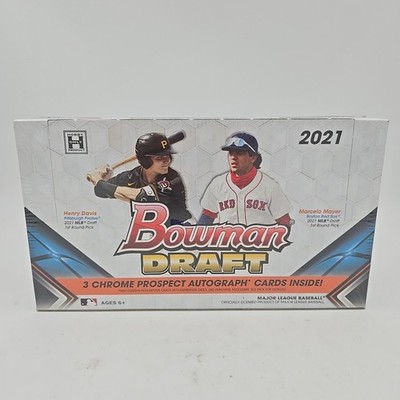 2021 Bowman Draft baseball sealed JUMBO hobby box - 3 Chrome Prospect ...