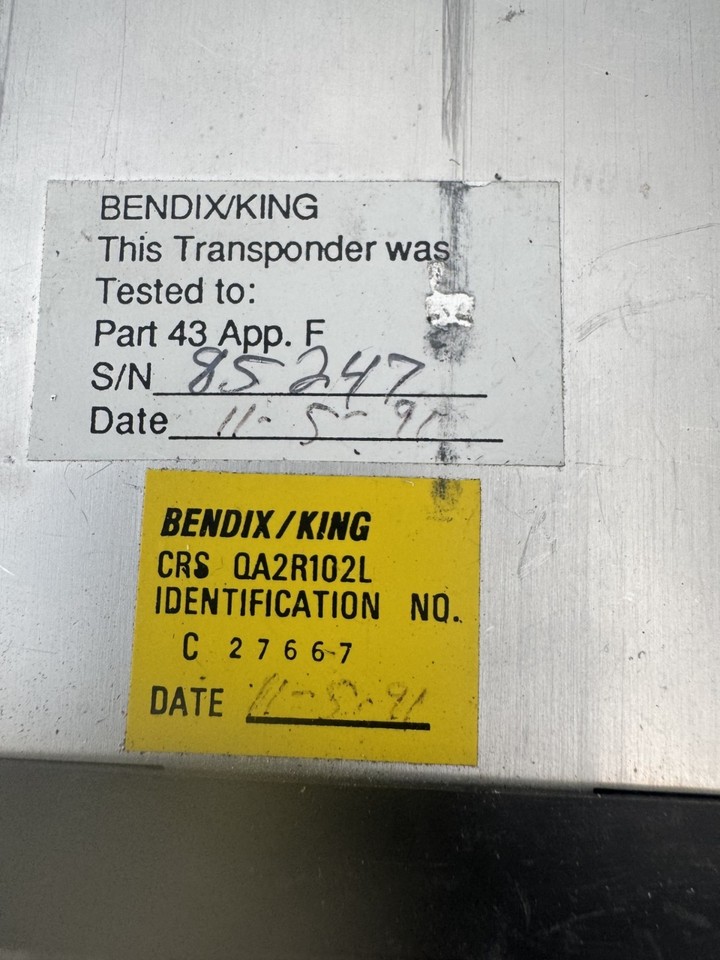BENDIX KING KT 76A ATC TRANSPONDER W/Tray P/N 066-1062-00 | eBay