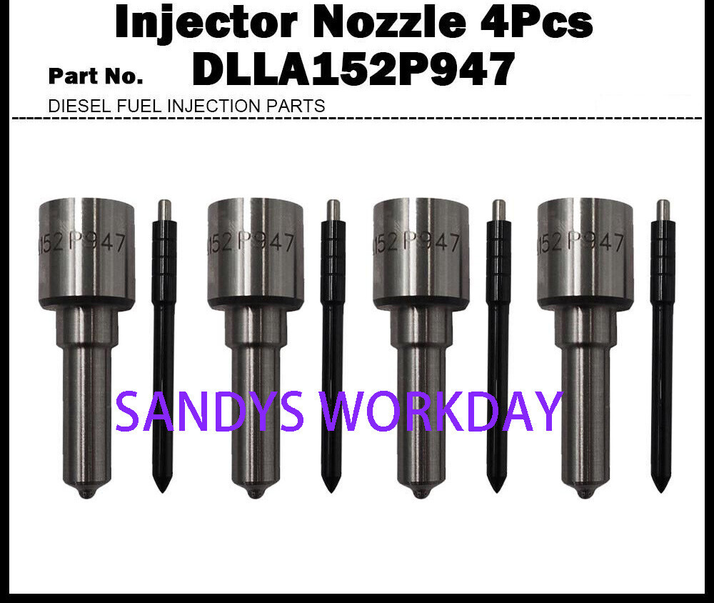 4x Injector Nozzle DLLA152P947 Navara 2.5D YD25 16600EC00E 16600EB70D ...