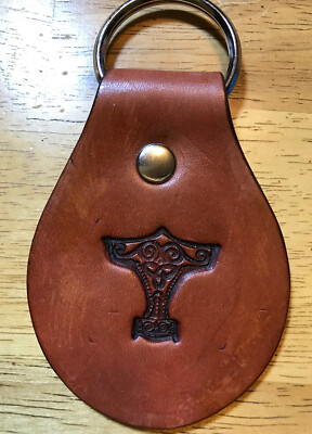 Leather Key Fob w/Thor's Hammer | eBay