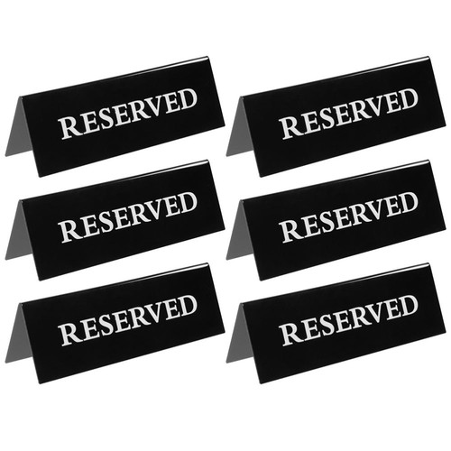 6 Pcs Table Signs Reserved Seating for Tables Banquet Tips Triangle ...