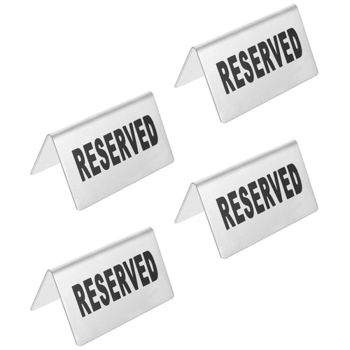 4Pcs Stainless Steel Reserved Brands Restaurant Reserved Signs Party ...