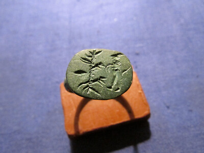 Ancient signet-ring Muscovy the border of the 16-17 century (human ...