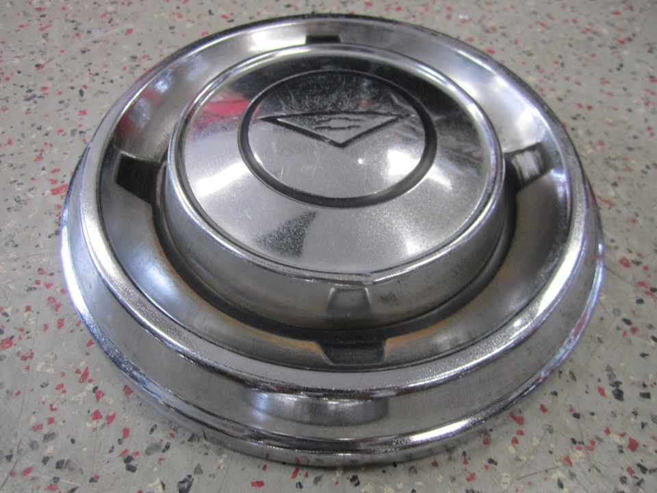 Set (4) OEM 1950s 1960s Chevy SS 409 Corvette Dog Dish Poverty Hubcaps ...