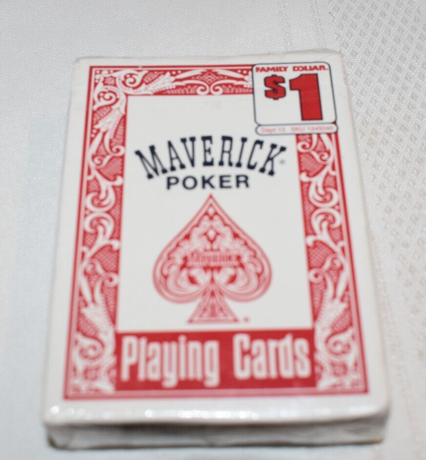 Maverick Poker Playing Cards Sealed Deck Family Dollar Model No. 1207 ...