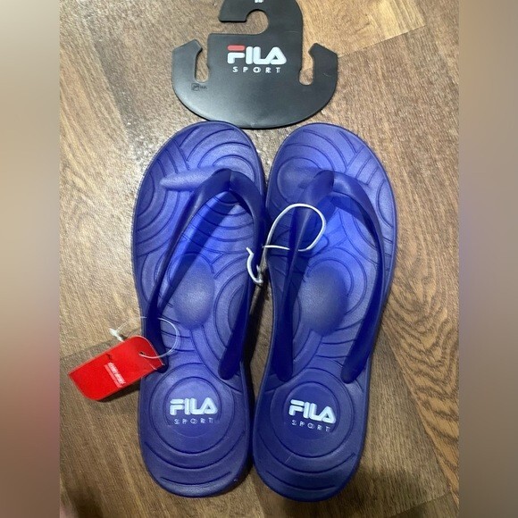 FILA sport thong flip flops blue. NEW WITH TAGS. Womens Size 9/10 | eBay