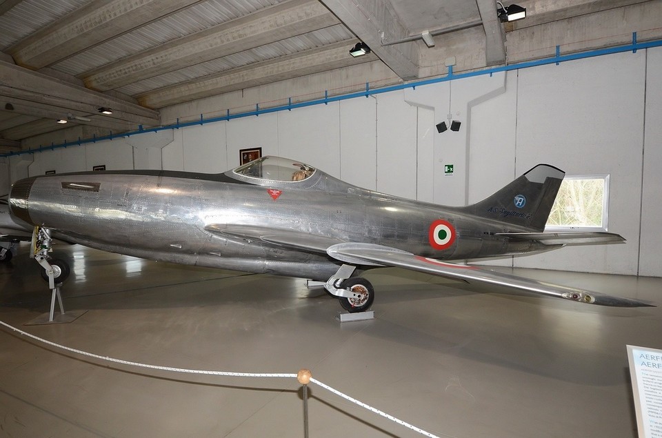 Aerfer Ariete Italian AF Airplane Desktop Kiln Dry Wood Model Large New ...