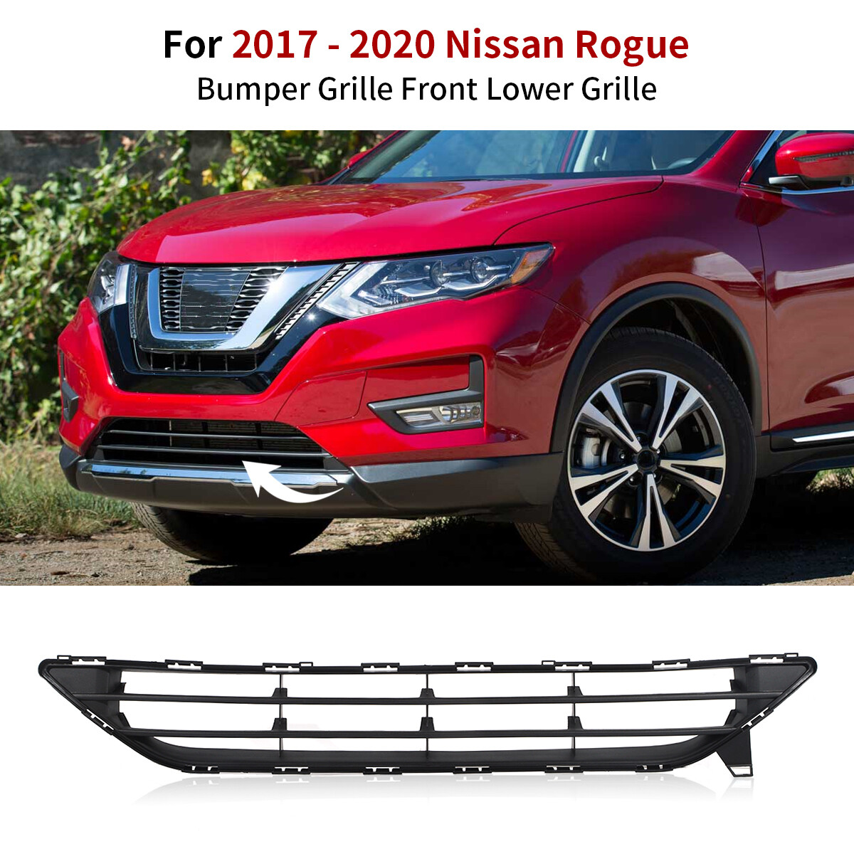 Front Bumper Lower Grille 622546FL0A For 2017 2018 2019 2020 Nissan ...