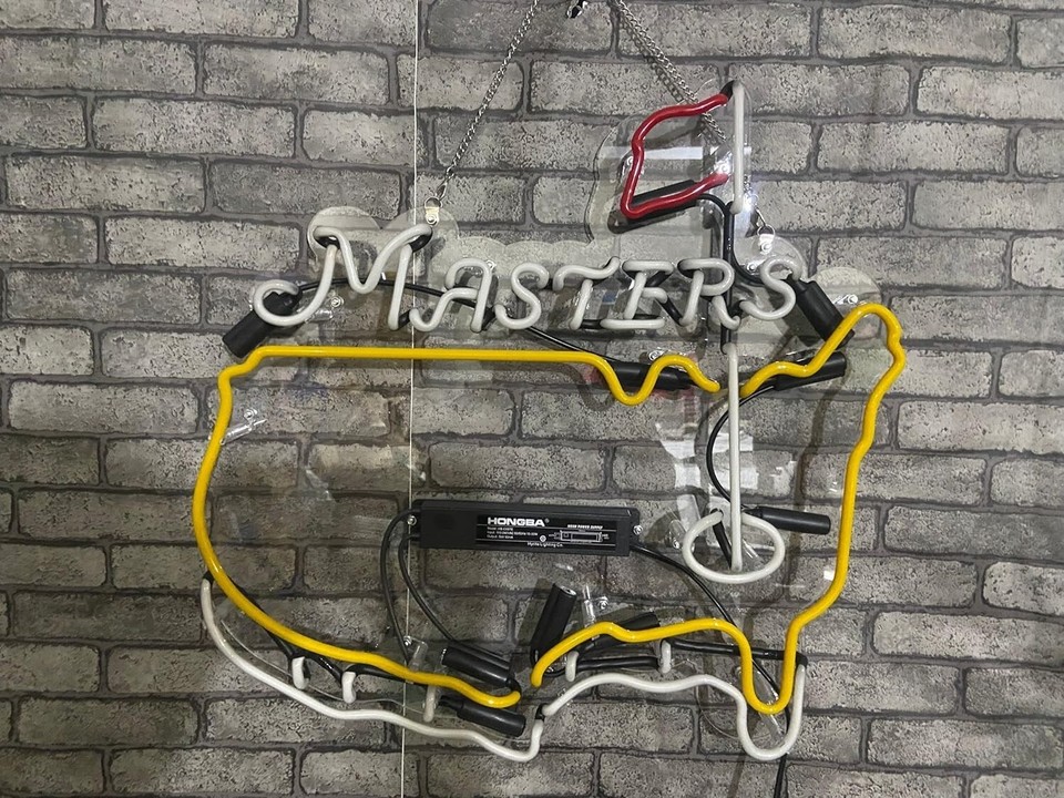 20"x19" New Masters Tournament Golf Neon Signs Real Glass Handmade Sign ...