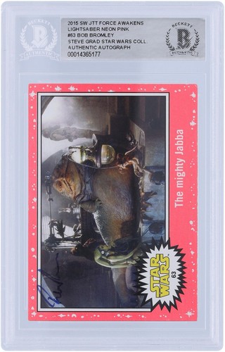Bob Bromley Star Wars Autographed 2015 Topps #63 BAS Authenticated Card ...