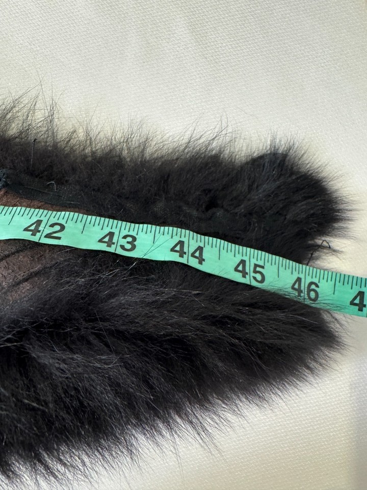 Vintage Genuine Black Genuine Luxury Fox Fur Collar Wrap Made in Canada ...