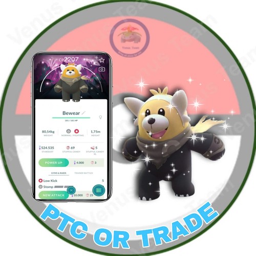 Pokémon Go Shiny Bewear Wilderness Cape Special Background PTC 80K OR ...