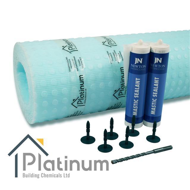 DM2 ECO Damp Proof Membrane Kit - 10M² (Plugs & Mastic) Mesh Lath ...