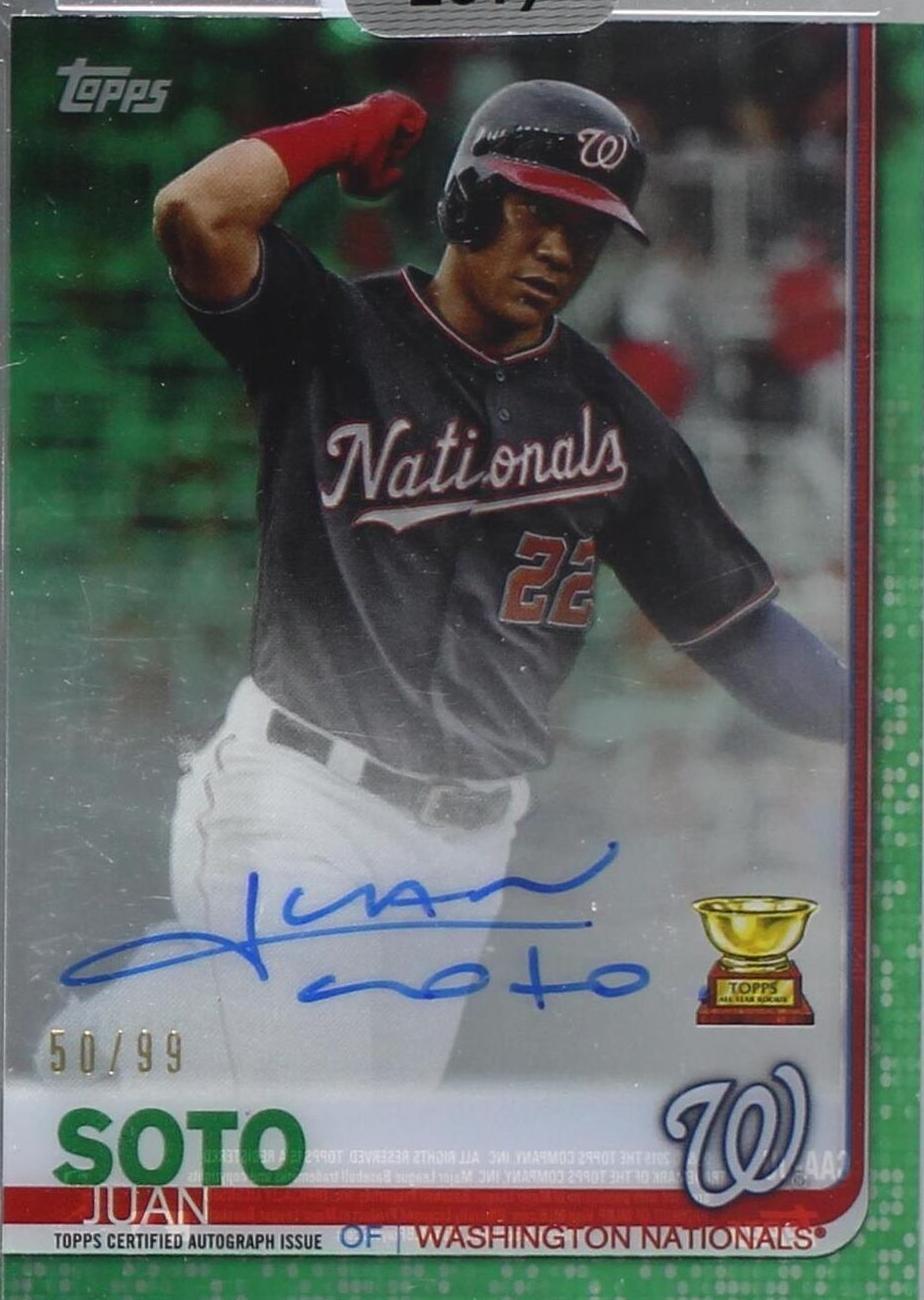 2019 Topps Clearly Authentic Autographs - Juan Soto #CAA-JU Green /99 ...