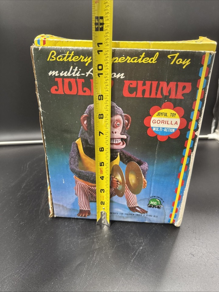 Vtg CK Musical Jolly Chimp Clapping Cymbal Monkey Japan SHOWS WEAR NOT ...