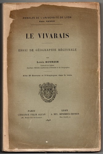Ardèche Louis Bourdin Der Vivarais 1898 Eo Monographie Geographie ...