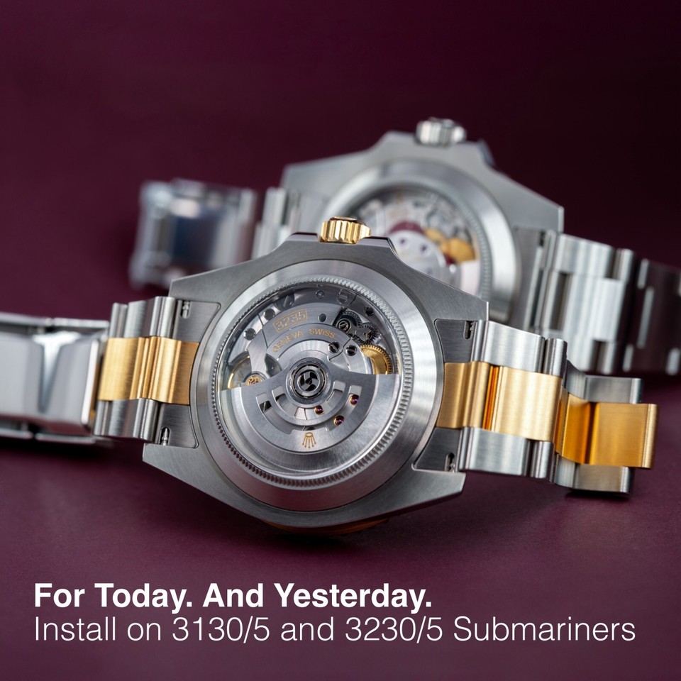 Spiralwinder Slim Sapphire Exhibition Caseback For Rolex Submariner and ...
