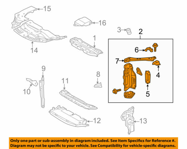 53203-30130 Toyota Support sub-assy, radiator, lh 5320330130, New ...
