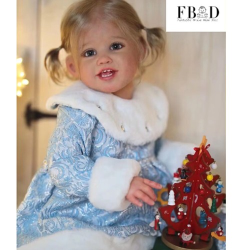 30" Artist Painted Reborn Baby Doll Smile Girl Toddler Finished Doll ...