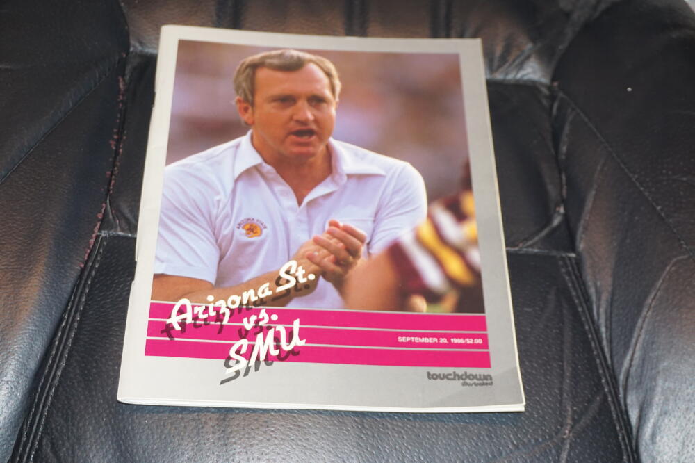 1986 SMU AT ARIZONA STATE ASU COLLEGE FOOTBALL PROGRAM EX-MINT | eBay