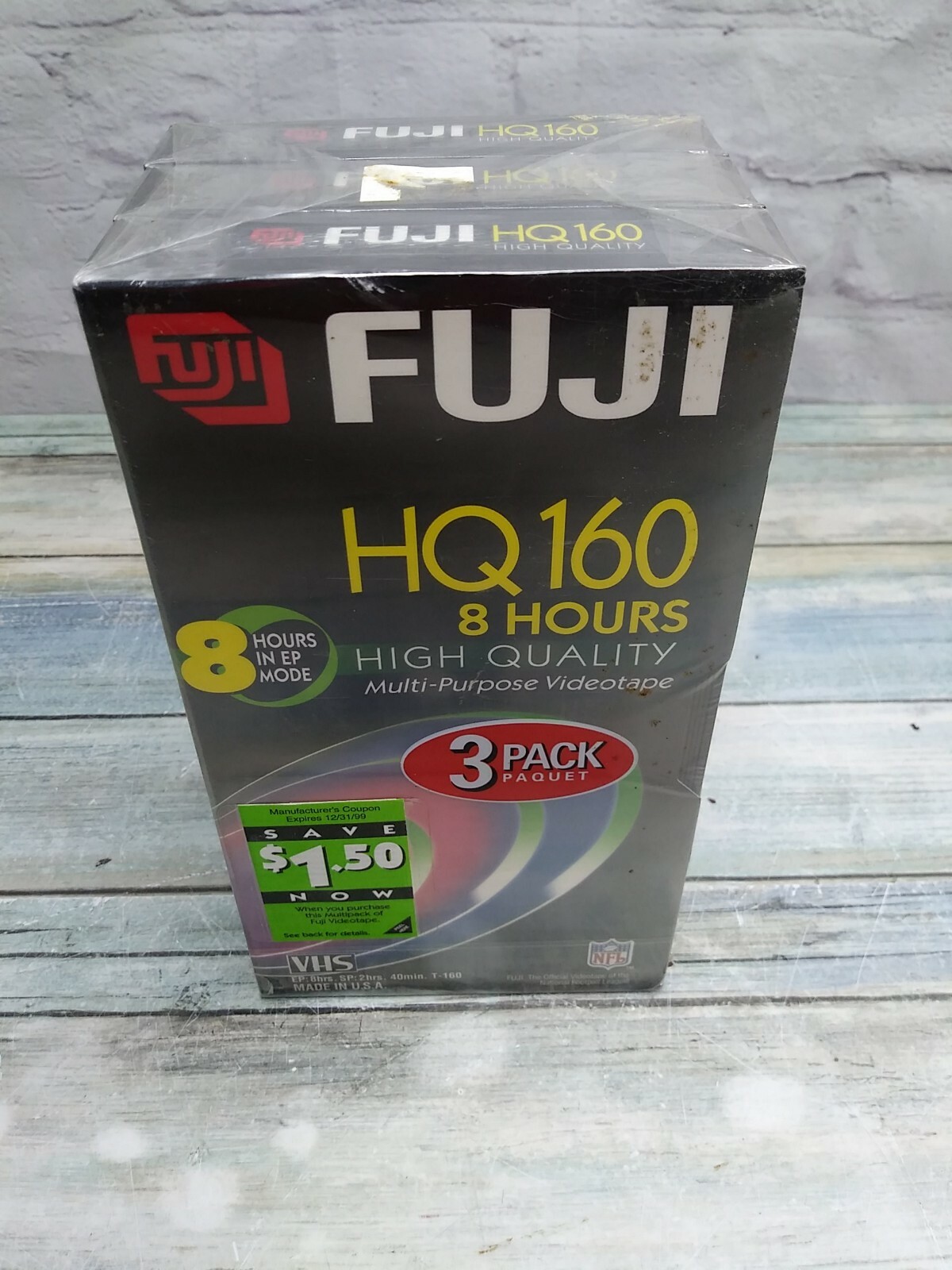 Fuji VHS High Quality HQ 160 8 Hours Blank Video Cassette Tapes 3 Pack ...