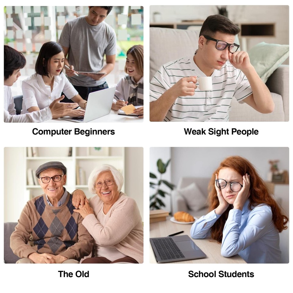 SABLUTE Large Print Backlit Keyboard, Wired USB Lighted Computer ...